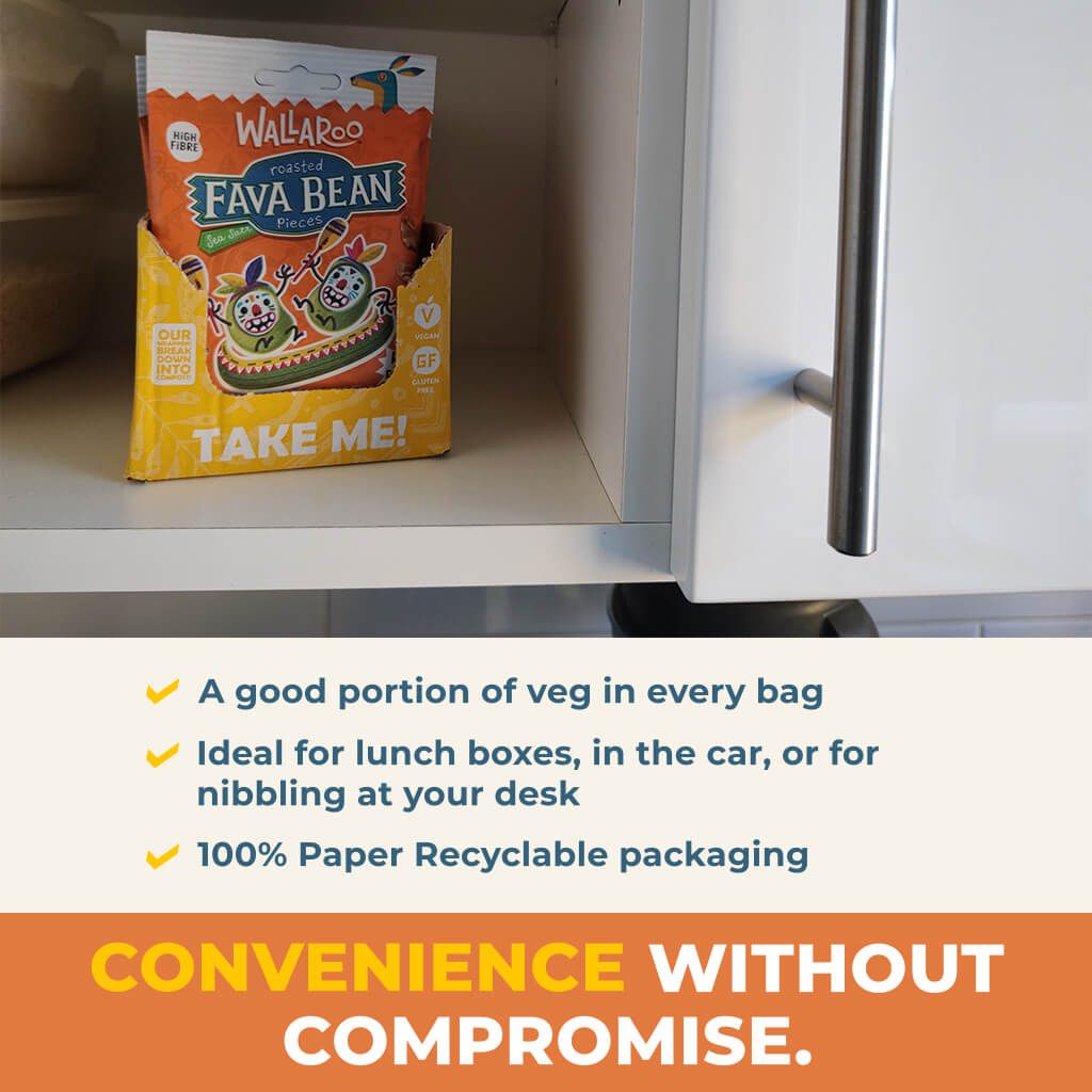 Roasted Fava Bean Pieces - Sea Salt | Healthy Snacks - WALLAROO