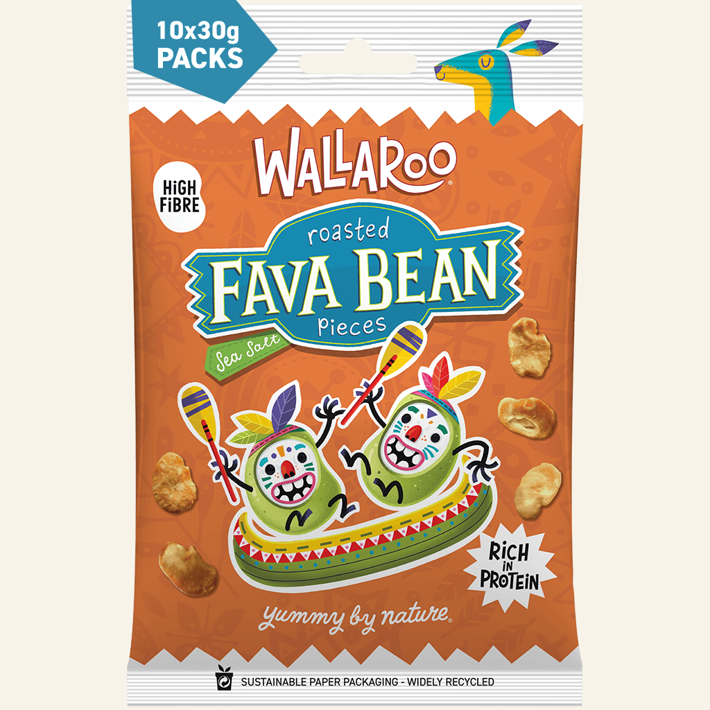 Roasted Fava Bean Pieces - Sea Salt | Healthy Snacks - WALLAROO